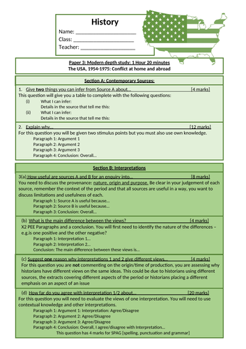 GCSE USA Conflict at Home and Abroad: Civil Rights and Vietnam ...