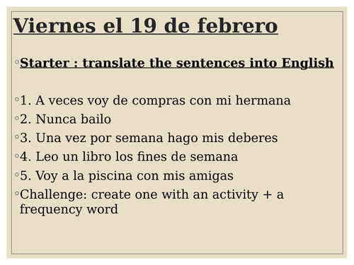 Mi tiempo libre - free time | Teaching Resources