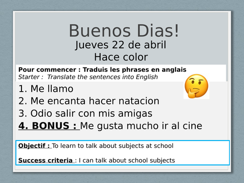 Mi insti | Teaching Resources