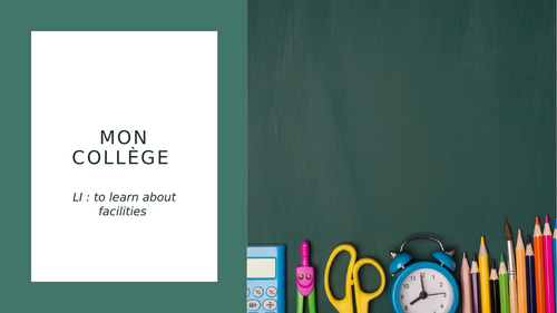 S3. French - topic on school | Teaching Resources