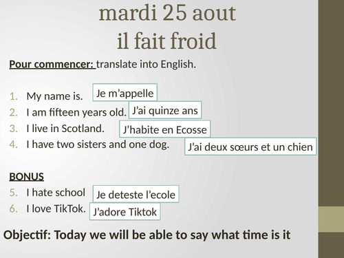 S3. French - topic on school | Teaching Resources