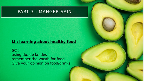 S3 French Healthy lifestyle | Teaching Resources