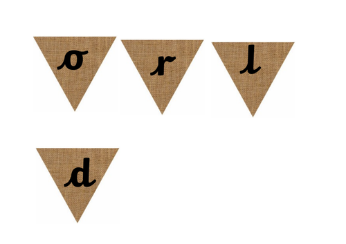 EYFS Area Signs Hessian Style Flags | Teaching Resources