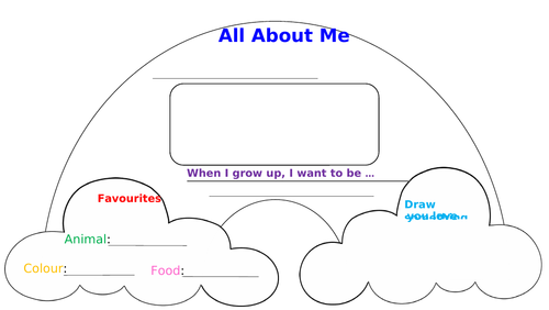 All About me rainbow | Teaching Resources