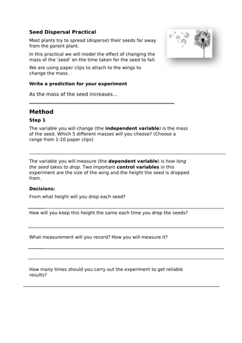 Seed dispersal | Teaching Resources