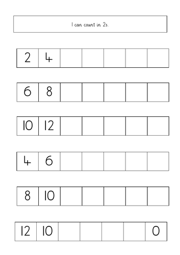 Counting in 2s worksheet | Teaching Resources