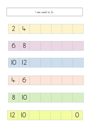 Counting in 2s worksheet | Teaching Resources