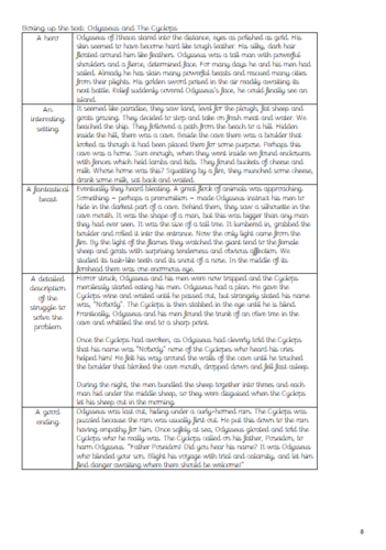 TalkForWriting English Planning - Odysseus - Ancient Greece - Myth ...