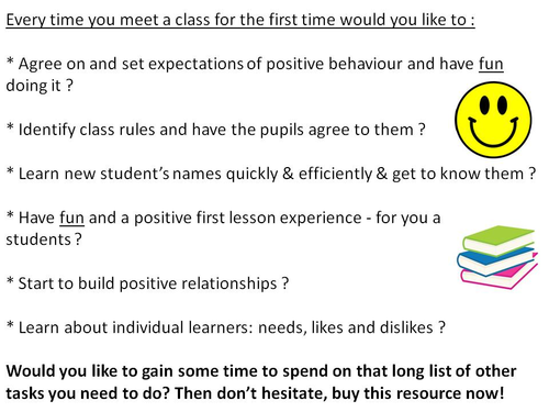 Back To School Science First Lesson | Teaching Resources