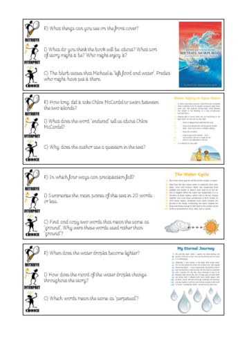 Blue Planet/Water Worlds Topic Guided Reading Starters | Teaching Resources