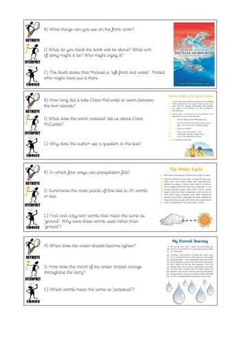 Blue Planet/Water Worlds Topic Guided Reading Starters | Teaching Resources