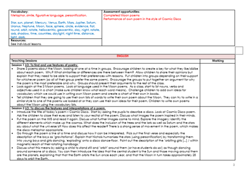 Science Week - Earth and Space - English and Science - Cross-curricular ...