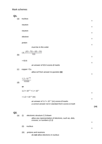 AQA GCSE topic 1 workbook | Teaching Resources