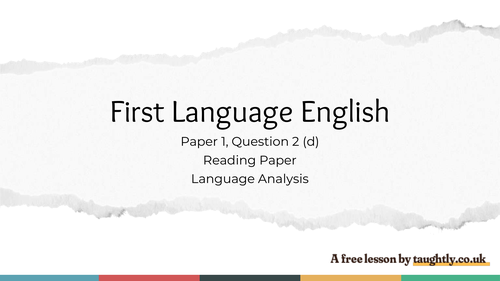 Improving Language Analysis for First Language English - Paper 1 ...