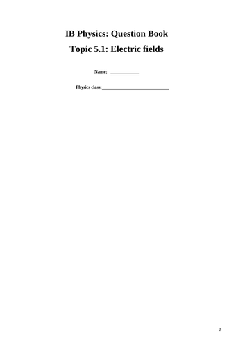 IB DP Physics topic 5: Electricity and magnetisn question book SL (last ...