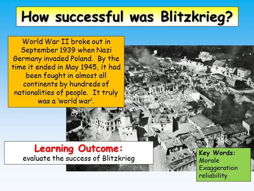 Blitzkrieg WWII | Teaching Resources