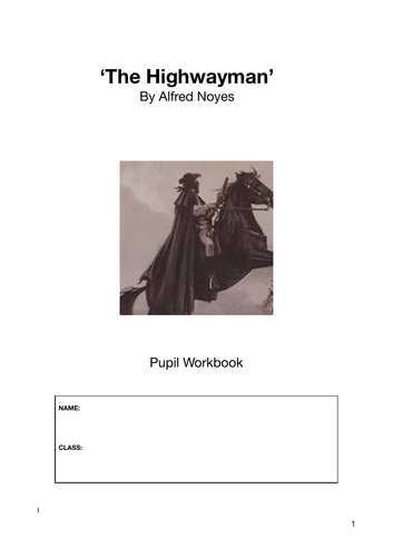 'The Highwayman' Literature Study | Teaching Resources