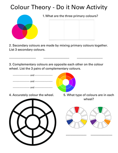 Colour Theory Starter activities | Teaching Resources