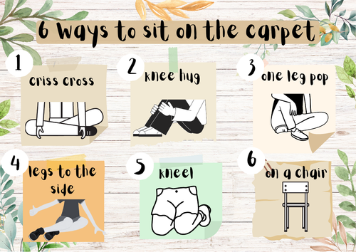 Carpet sitting poster | Teaching Resources