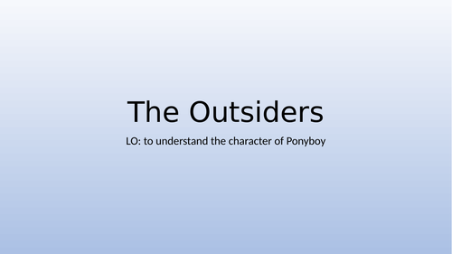 The Outsiders complete scheme of work | Teaching Resources