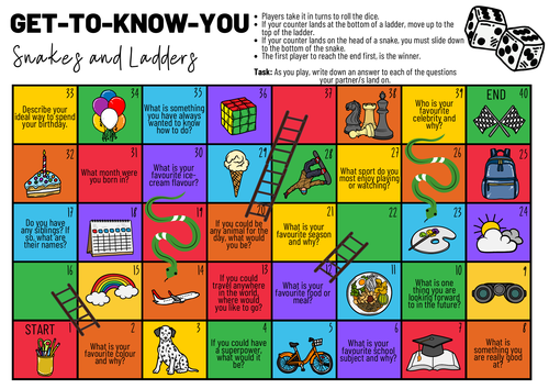 New Class Get-To-Know-You Board Game | Teaching Resources New Class Get-To-Know-You Board Game | Teaching Resources