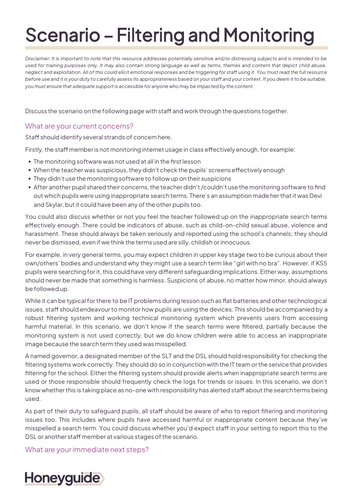 Safeguarding Scenario Training Pack | Teaching Resources