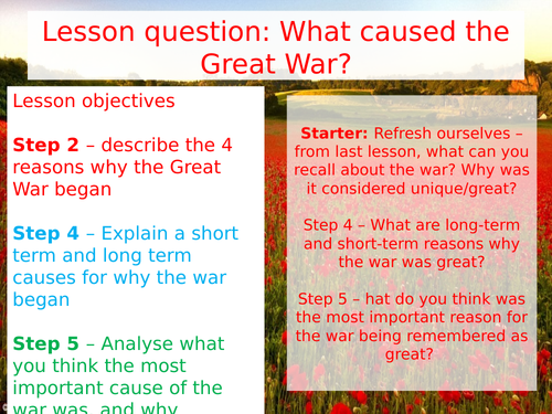 WWI History lesson bundle | Teaching Resources