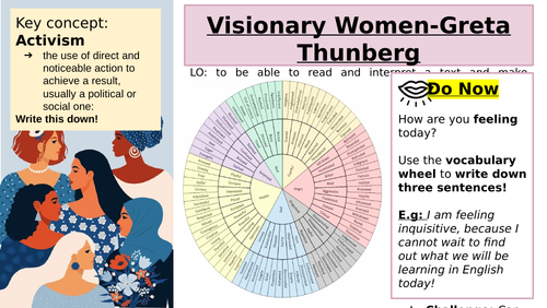 KS3 English Non-Fiction Reading and Writing Unit - VISIONARY WOMEN ...