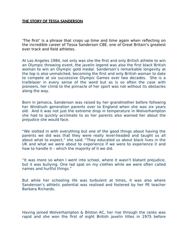 KS3 English Non-Fiction Reading and Writing Unit - VISIONARY WOMEN ...