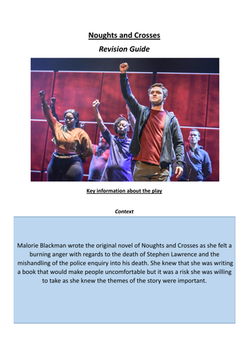 Noughts and Crosses- GCSE Revision Pack | Teaching Resources