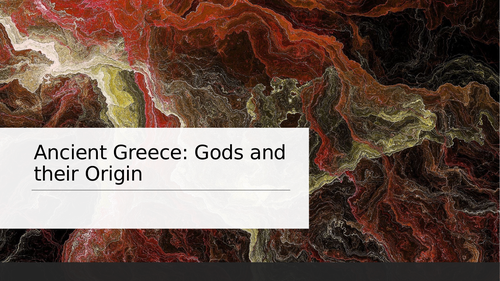 Origins of the Gods - Ancient Greece | Teaching Resources