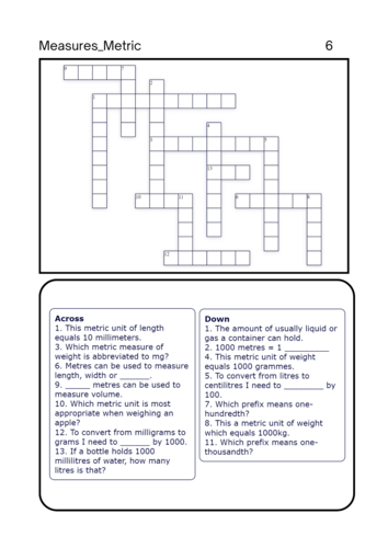 Mathematics vocabulary - Crosswords_KS3 | Teaching Resources