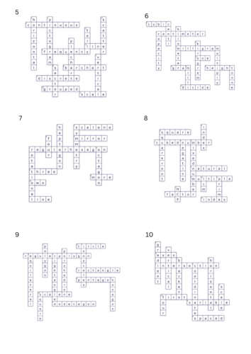 Mathematics vocabulary - Crosswords_KS3 | Teaching Resources