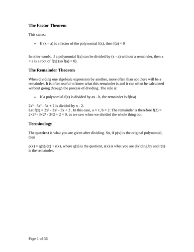 A Level Maths - Core/Pure - Revision notes | Teaching Resources