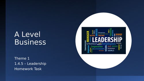 A Level Business - Theme 1 - 1.4 Managing People ( Complete Unit of ...