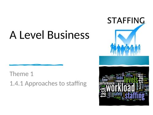 A Level Business - Theme 1 - 1.4 Managing People ( Complete Unit of ...