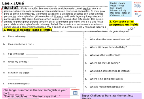 Year 9 Spanish - Module 1 - Viva 3 - Somos Así | Teaching Resources