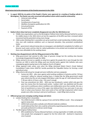 Chartism 1838-1850 | Teaching Resources