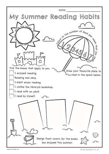 Summer Reading Habits - Back to School - get to know your class ...