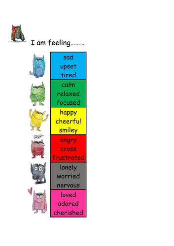 The Colour Monster Self Regulation Cards | Teaching Resources
