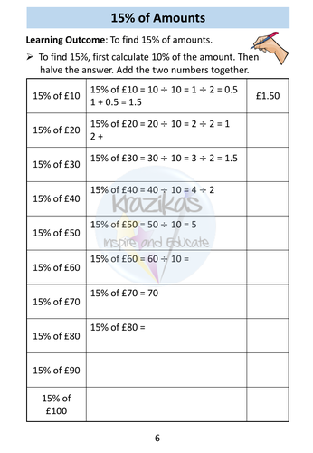 Percentages Workbook Level 1 Maths Functional Skills | Teaching Resources