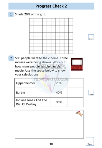 Percentages Workbook Level 1 Maths Functional Skills | Teaching Resources