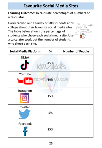 Percentages Workbook Level 1 Maths Functional Skills | Teaching Resources Percentages Workbook Level 1 Maths Functional Skills | Teaching Resources