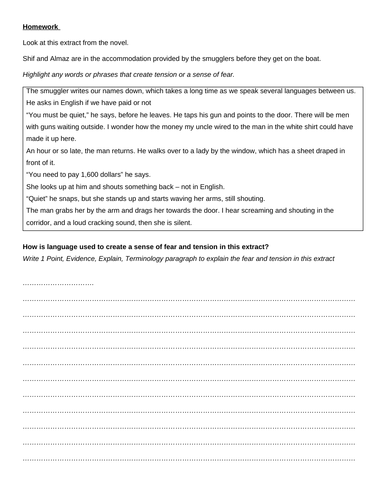 'Boy 87' Novel KS3 Scheme of Learning | Teaching Resources