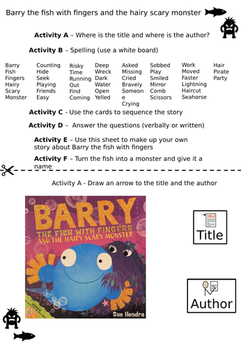 Barry the fish with fingers pack | Teaching Resources