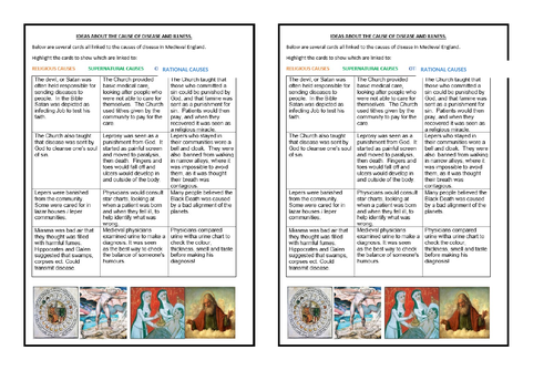 Treatment for Medieval Disease | Teaching Resources