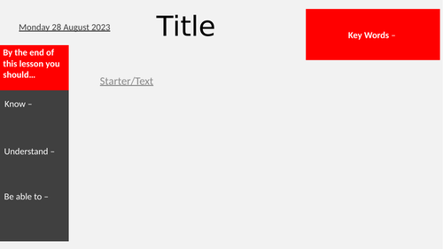 PowerPoint Planning Template | Teaching Resources PowerPoint Planning Template | Teaching Resources