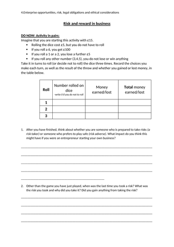 All Cambridge Igcse Business Enterprise 0454 Ppts Worksheets And Portfolio Guidance Teaching