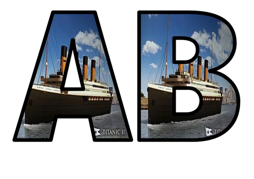 NEW TITANIC DISPLAY Letter Lettering Set Whole Alphabet, Numbers, Signs ...