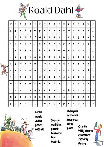 Roald Dahl Wordsearch | Teaching Resources